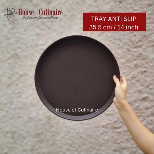 Jual Tray Nampan Baki Bulat Anti Slip 14" 35,5 cm Non Slip Tray 1400 PT ...