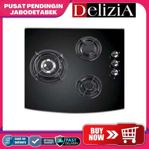 Jual KOMPOR GAS DELIZIA 3 TUNGKU MODEL DHG 630STGB DHG630 BUILT IN GAS HOB - Kota Tangerang ...