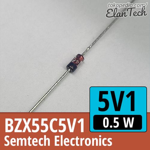 Jual Diode Zener 5V1 0.5W 5.1V Semtech BZX55C5V1 1/2W Dioda ElanTech - Jakarta Pusat - Elantech ...