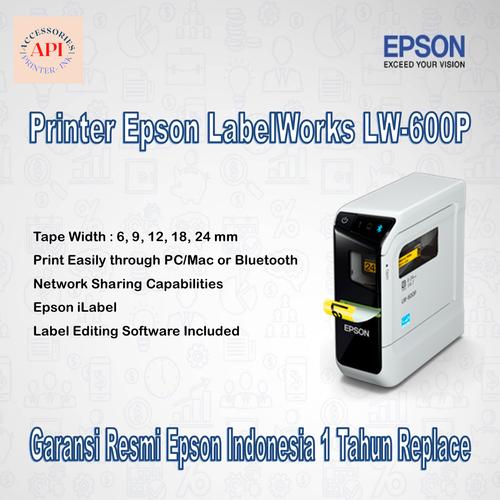 Jual Printer Epson LabelWorks LW600P LW-600P LW 600 P Bluetooth - Resmi ...