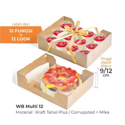 Jual Box Cupcake 12 Dus Kotak Mika Pudding Kardus Kemasan Hampers ...