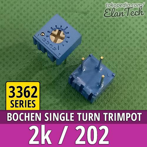 Jual Trimpot 2k / 202 seri 3362 Single Turn Cermet 2 Kilo Ohm ElanTech ...