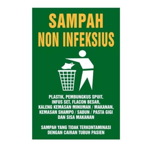 Jual STIKER VINYL SAMPAH INFEKSIUS/NON INFEKSIUS 10X15CM SIGN RAMBU K3 ...