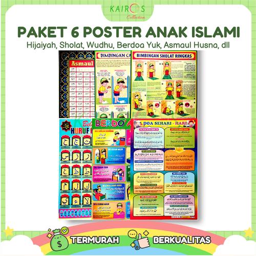 Jual Poster Edukasi Belajar Anak Muslim Paket Isi 6 Pcs - Kota Surabaya ...