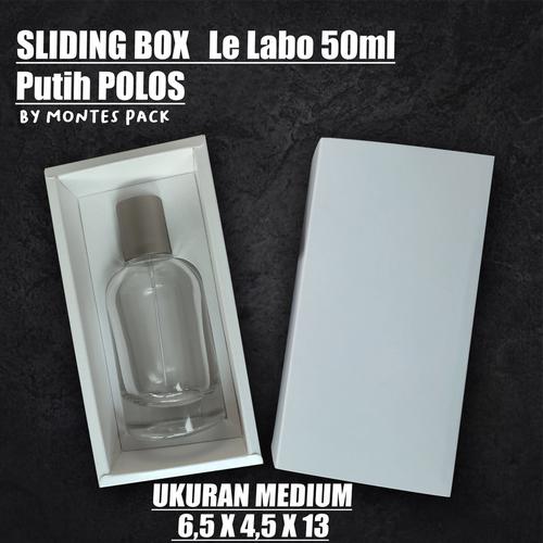 Jual SLIDE BOX PUTIH / untuk LE LABO 50ml / Sliding Box parfum Polos ...