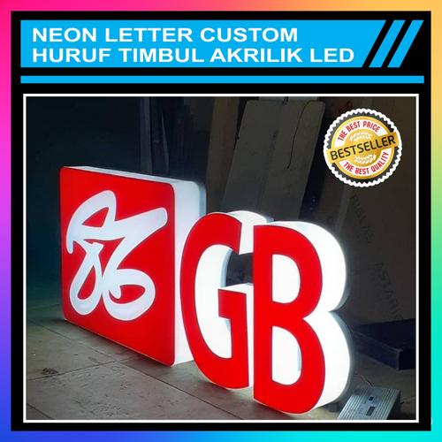 Jual Huruf Timbul Akrilik Led - Neon Letter Sign Acrylic Custom - 15-30 ...