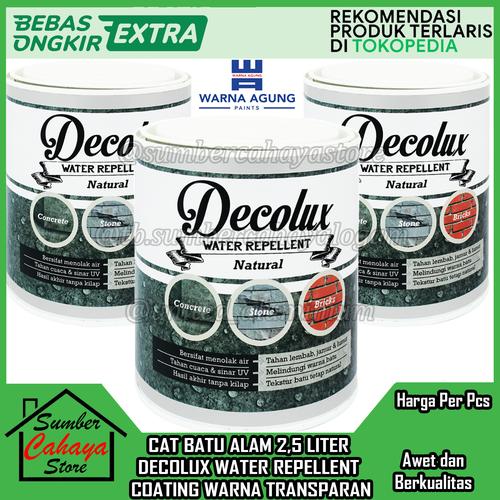 Promo DECOLUX WATER REPELLENT COATING CAT CET BATU ALAM 2,5 LITER ...