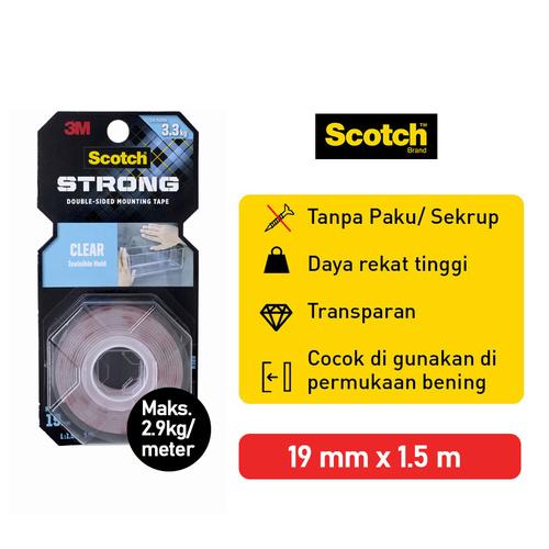 Jual 3M Scotch 410-S19 Mounting Tape Transparan 19mm x 1.5m - Jakarta ...