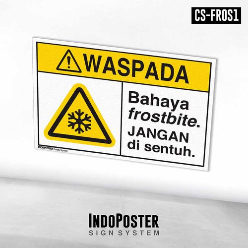 Jual Stiker Safety Sign K3 ANSI Bahaya Frostbite Dingin Beku Jangan ...