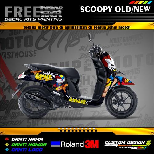 Jual Decal Sticker Motor Honda Scoopy Custom Design WS002 - GLOSSY ...