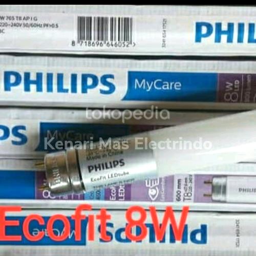 Jual LAMPU TL T8 TUBE LED NEON T8 8W ECOFIT PHILIPS 60CM 8W TANPA ...