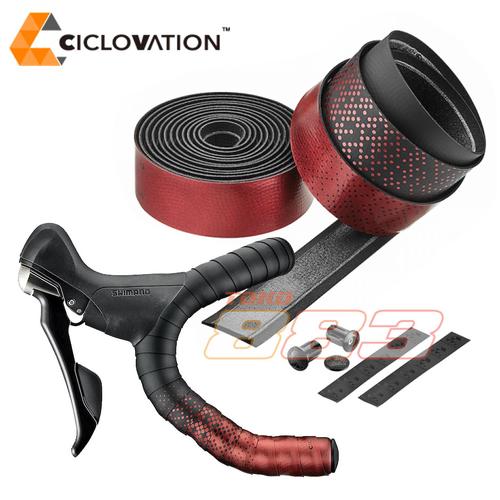 Jual CICLOVATION Bar Tape Leather Touch - Shinning Metallic RUBY RED ...