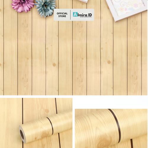 Jual Wallpaper Kayu Sticker Meja Lemari Partisi Rak Buku Motif Kayu ...