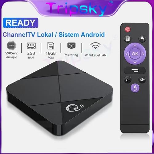 Jual Android Box Tv Ram 2GB 16GB Rom Q3 Android 9 STB Tv Box 4K Smart ...