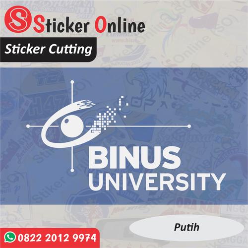 Jual Stiker Binus University | Sticker Cutting Motor Mobil - Putih ...