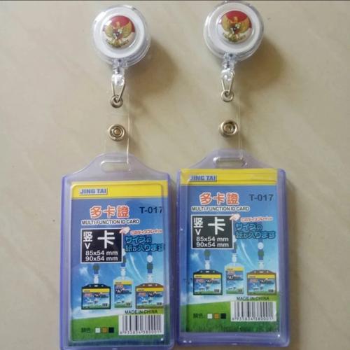 Jual Name Tag ID Card Casing Caret Plus Yoyo Bening logo Garuda Merah ...
