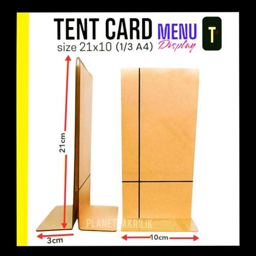 Jual TENT CARD MENU | 2 SISI DISPLAY STAND MENU AKRILIK Size 1/3 A4 ...