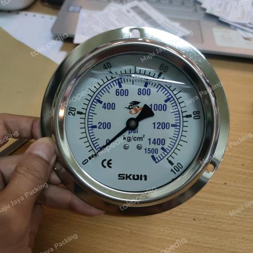 Jual Pressure Gauge Payung SKON 4" inch drat 1/2" 100 kg / bar 1400 psi - Jakarta Barat - Maju ...