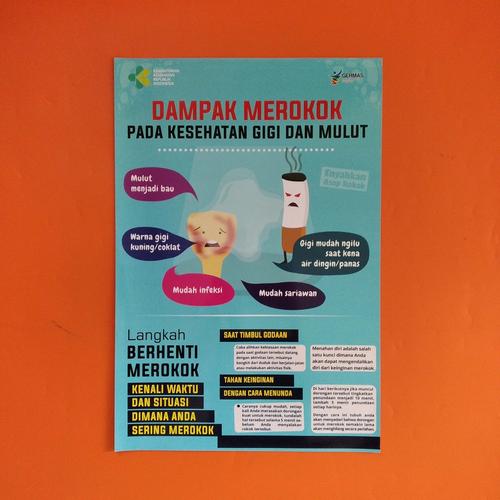 Jual Poster Kesehatan Dampak Merokok Bagi Gigi dan Mulut / Bahaya Rokok ...