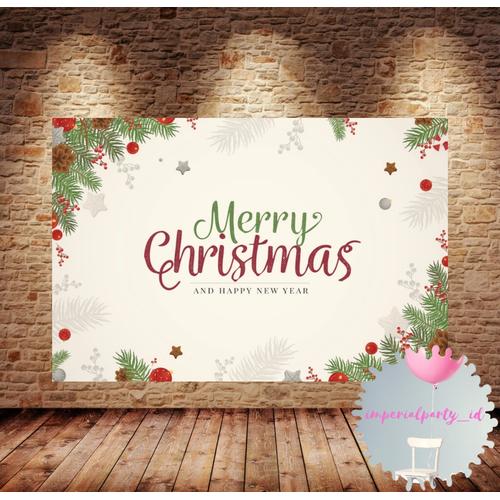 Jual Custom Backdrop Banner Spanduk Merry Christmas Natal New Year 11 ...
