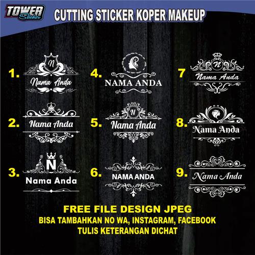 Jual Sticker cutting logo buat koper makeup beautycase bahan reflektif ...