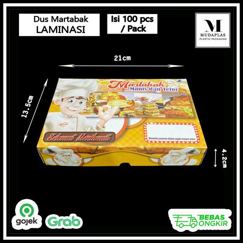 Jual Box Kotak Dus Martabak 21 x 13.5 cm Laminasi Tebal Food Grade ...