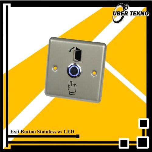 Jual Exit Button Stainless With LED - Tombol Exit Door Access Control ...