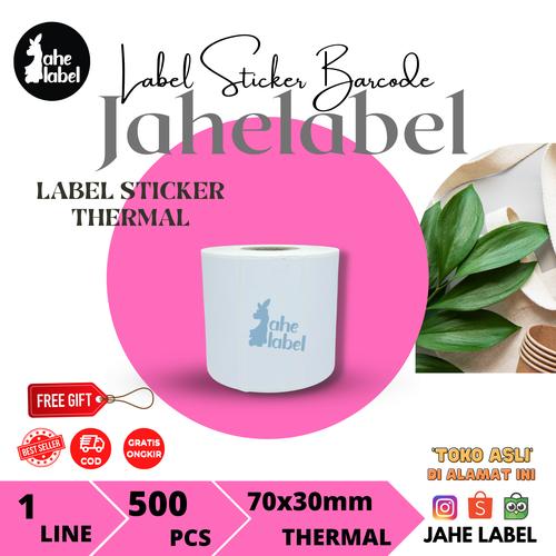 Jual STICKER LABEL BARCODE 70x30 mm DIRECT THERMAL 500 PCS - Biru ...