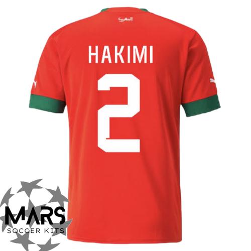 Jual Morocco 2022 Stadium Home Jersey + Hakimi Nameset - XXL - Kab ...