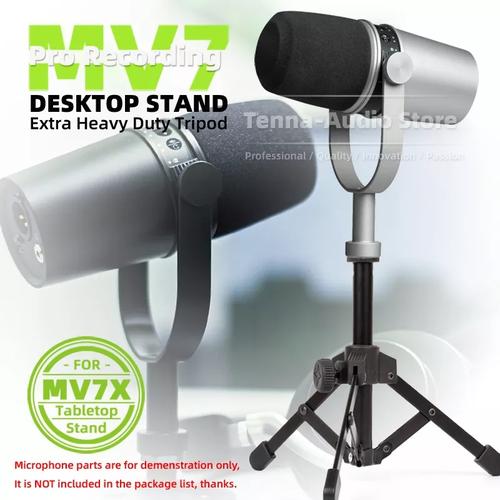Jual Metal Tabletop Stand mic tripod Shure MV7X SM7B Rode Podmic ...