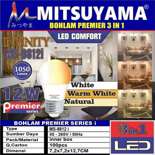 Jual Bohlam Lampu LED 12 Watt 3 Warna Mitsuyama MS-9812i Invinity ...