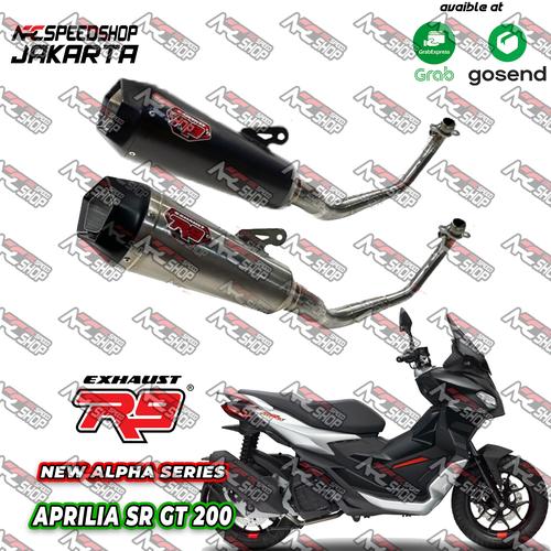 Jual Knalpot R9 Alpha Aprilia SR GT 200 Fullsystem Exhaust R9 - Black ...