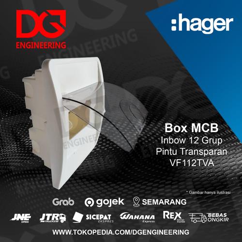 Jual Hager VF112TVA Box MCB Inbow Tanam Transparant 12 Modul / Group ...