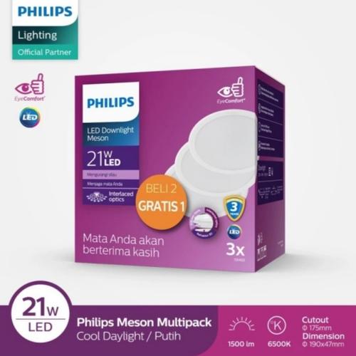 Jual Philips dwonlight led Meson multipack 59469 175 21watt 65K putih ...