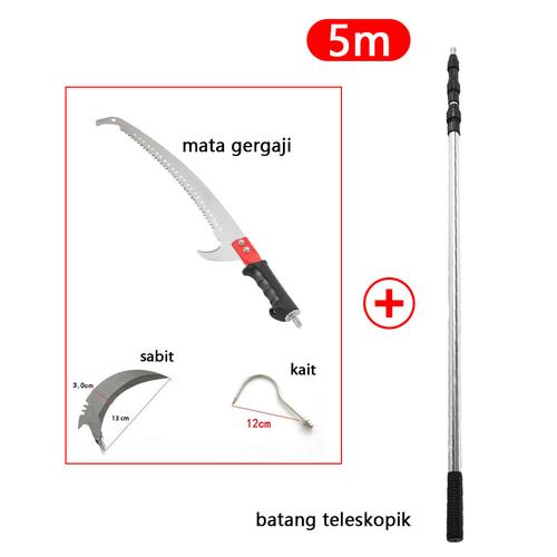 Jual 7m Alat pemangkasan tanaman gergaji telescopic cabang tinggi - 5M - Kab. Tangerang ...