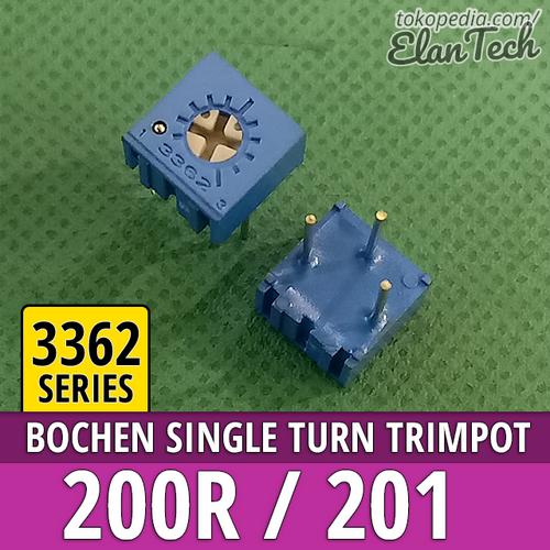 Jual Trimpot 200R / 201 seri 3362 Single Turn Cermet 200 Ohm ElanTech ...