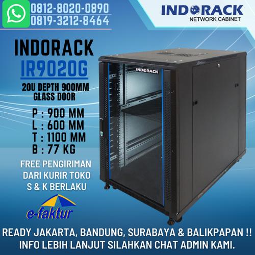Jual CLOSE RACK 20U DEPTH 900MM GLASS DOOR / INDORACK / RACK SERVER ...