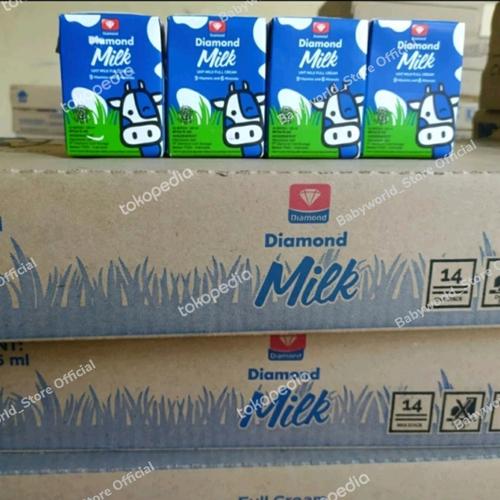 Jual DIAMOND MILK Susu UHT mini rasa FULL CREAM ( 1 dus 40pcs 125ml ...