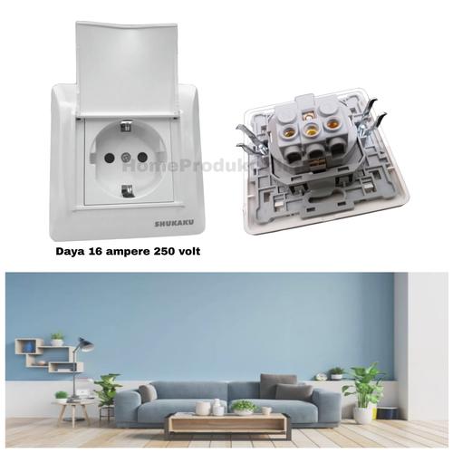 Jual Stop Kontak Lengkap Dengan Tutup Pengaman Cover dan Inbow ...
