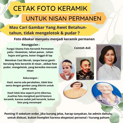 Jual Cetak Foto Keramik untuk Batu Nisan, Nomor Rumah - Hitam Putih ...