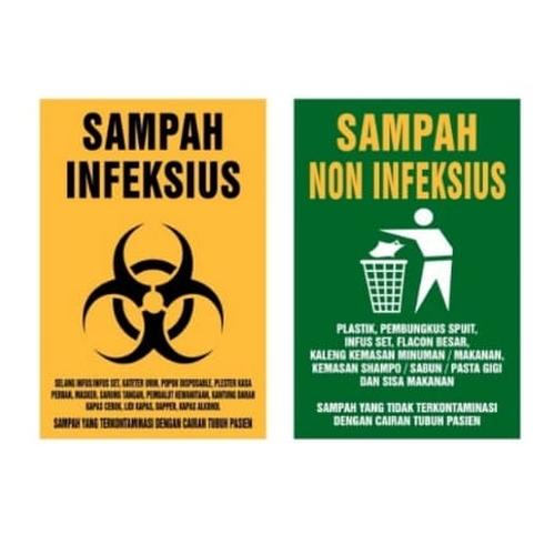 Jual STIKER VINYL SAMPAH INFEKSIUS/NON INFEKSIUS 10X15CM SIGN RAMBU K3 ...