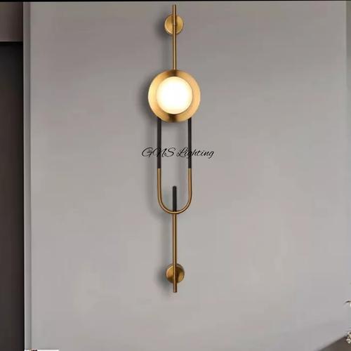 Jual Lampu dinding modern minimalis nordic style golden circle frame ...