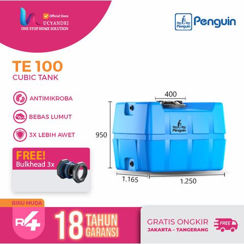 Jual Toren Air Penguin Kotak 1000 L Tandon Tangki Air TE 100 Cubic Tank ...