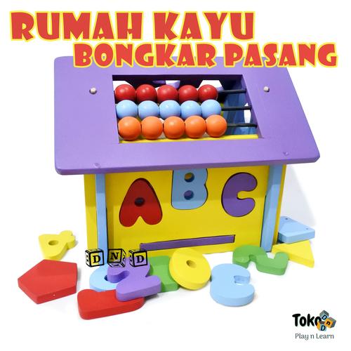 Jual Mainan Edukasi Anak Rumah Angka Sempoa Puzzle Kayu Huruf Bentuk ...