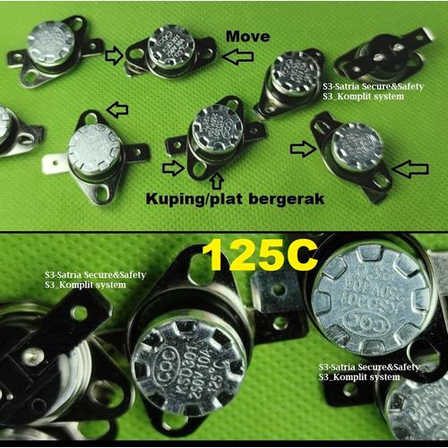 Jual Sensor Suhu Thermostat 125 bimetal 125C ksd 301 250v 10A magic com jar Temperature Switch ...