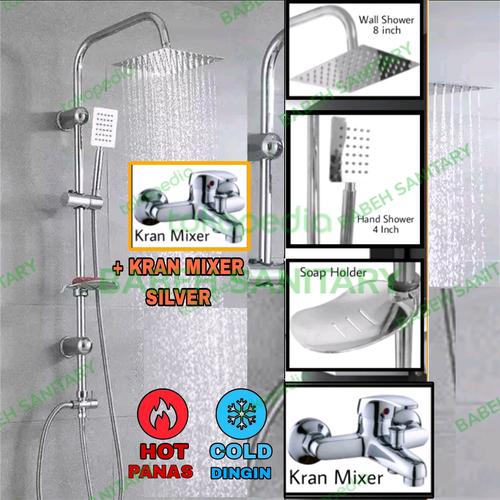 Promo Shower Tiang Panas Dingin Stainless Steel SUS 304 Shower Mandi ...