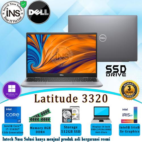 Jual DELL Latitude 3320 Core i7-1165G7 8GB 512GB SSD WIN11PRO 3YR - Jakarta Pusat - Intech Nusa ...
