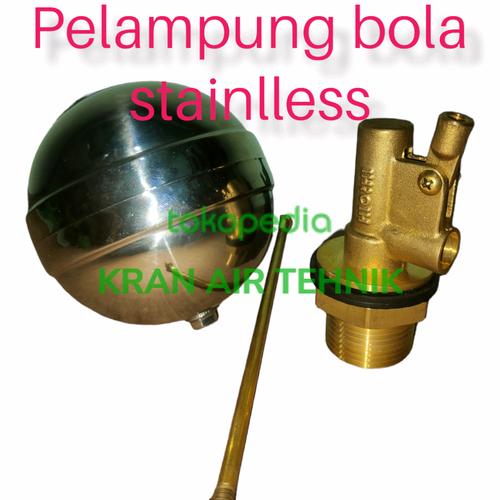 Jual floating valve kuningan DN25 bola stainlless 1inch pelampung air ...