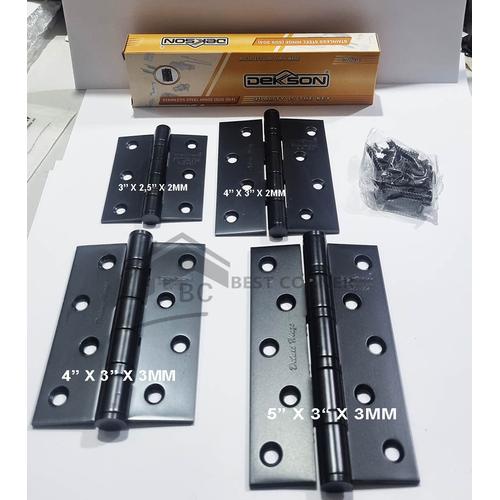 Jual ENGSEL DEKKSON / HINGES DELUXE 3 INCH 4 INCH 5 INCH SUS 304 BLACK ...