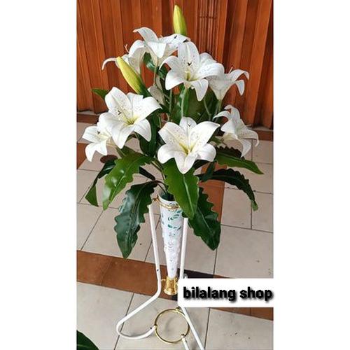 Jual Bunga palsu sudut ruangan besar tiger lily latex premium dengan ...